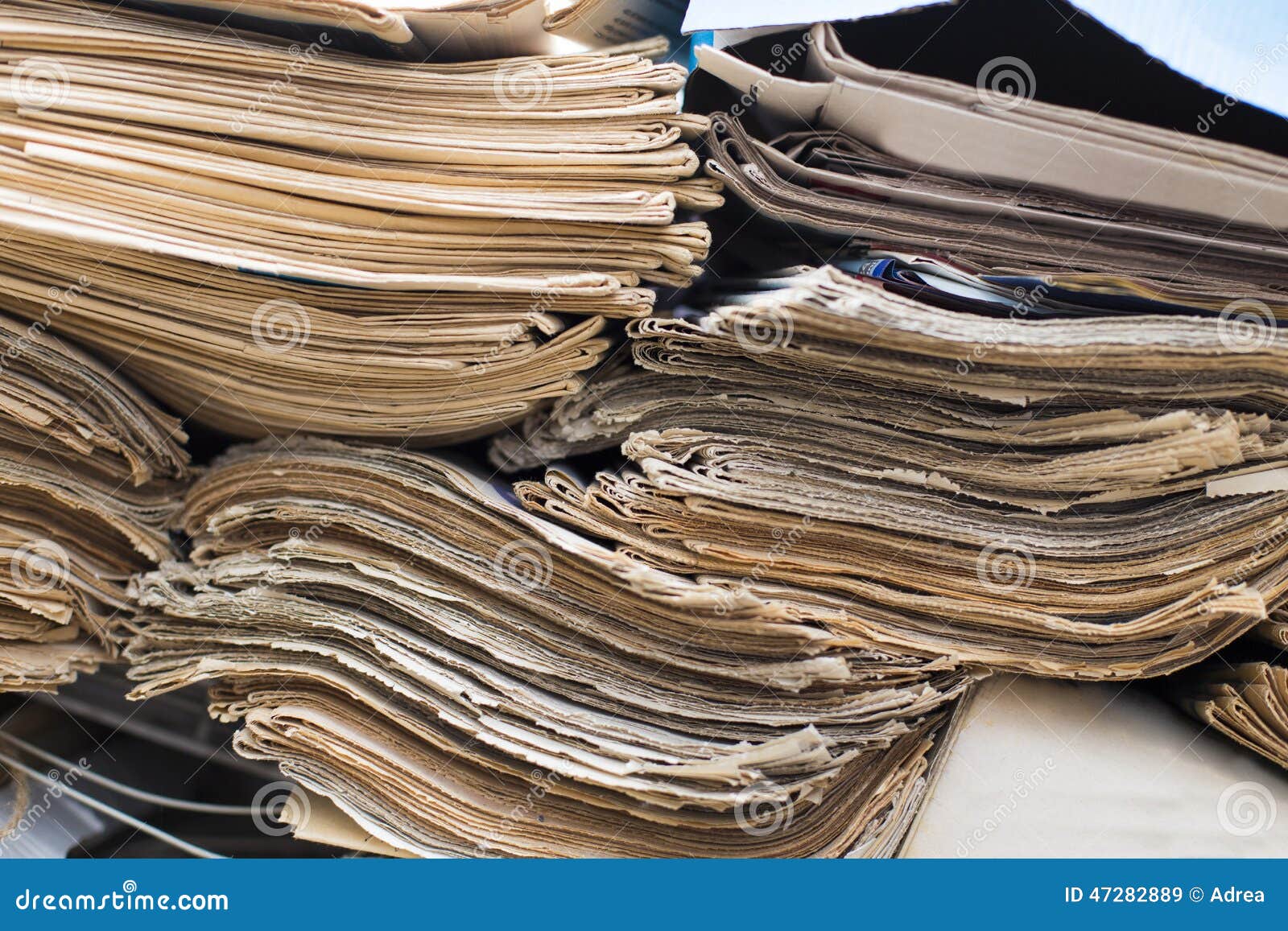Stacks of Old Newspapers in a Library Stock Image - Image of romania ...