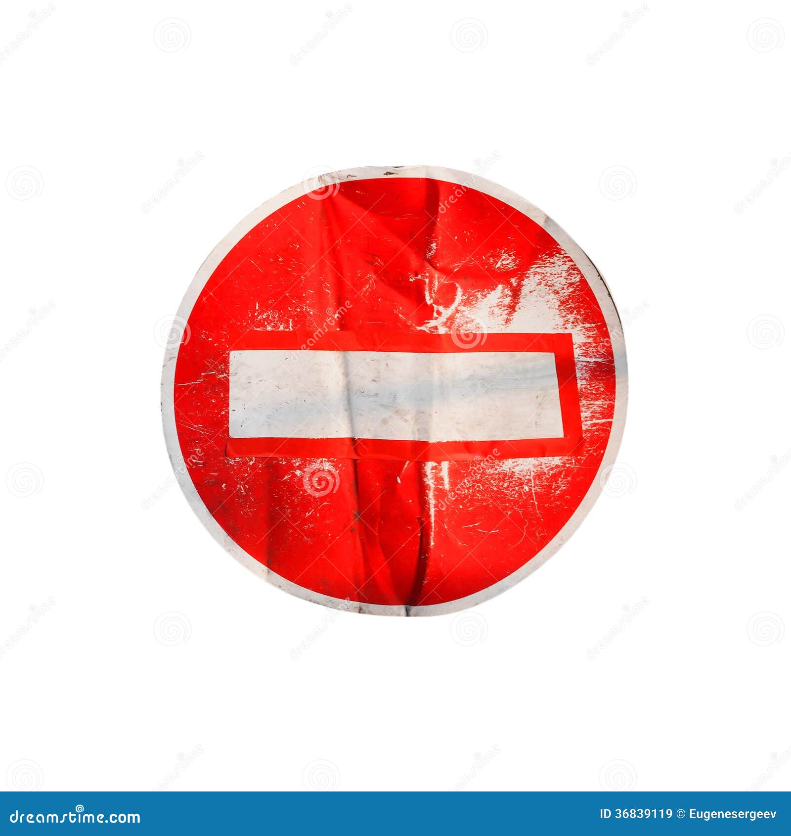 Old No Entry Sign Isolated on White Stock Image - Image of object ...