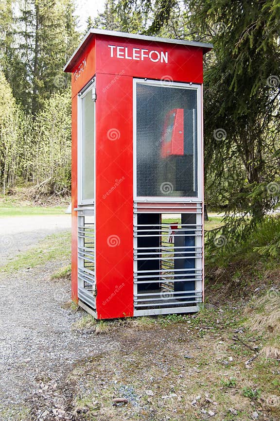 Old norwegian phone booth stock photo. Image of historic - 38078380