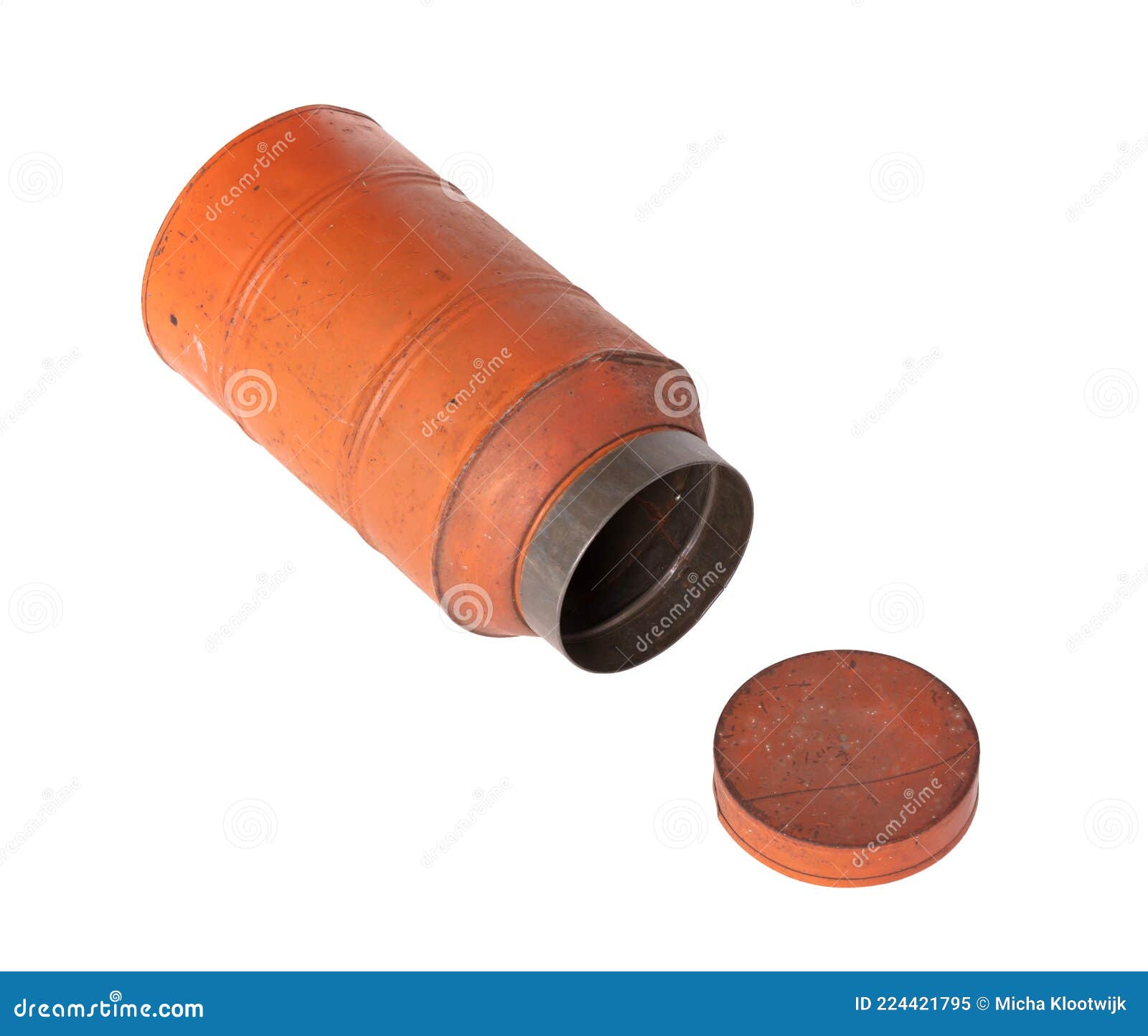 Old Nostalgic Can Isolated on White Stock Image - Image of vintage ...