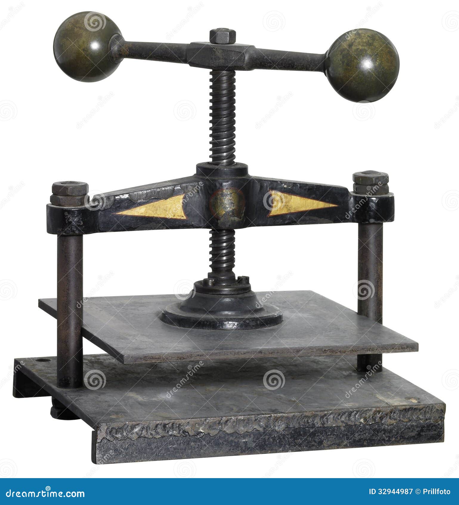 Old nostalgic paper press stock image. Image of press - 32944987
