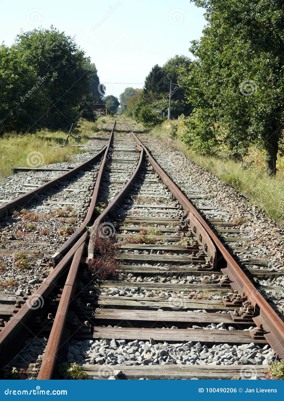 Old railroad junction stock photo. Image of closeup - 100490206