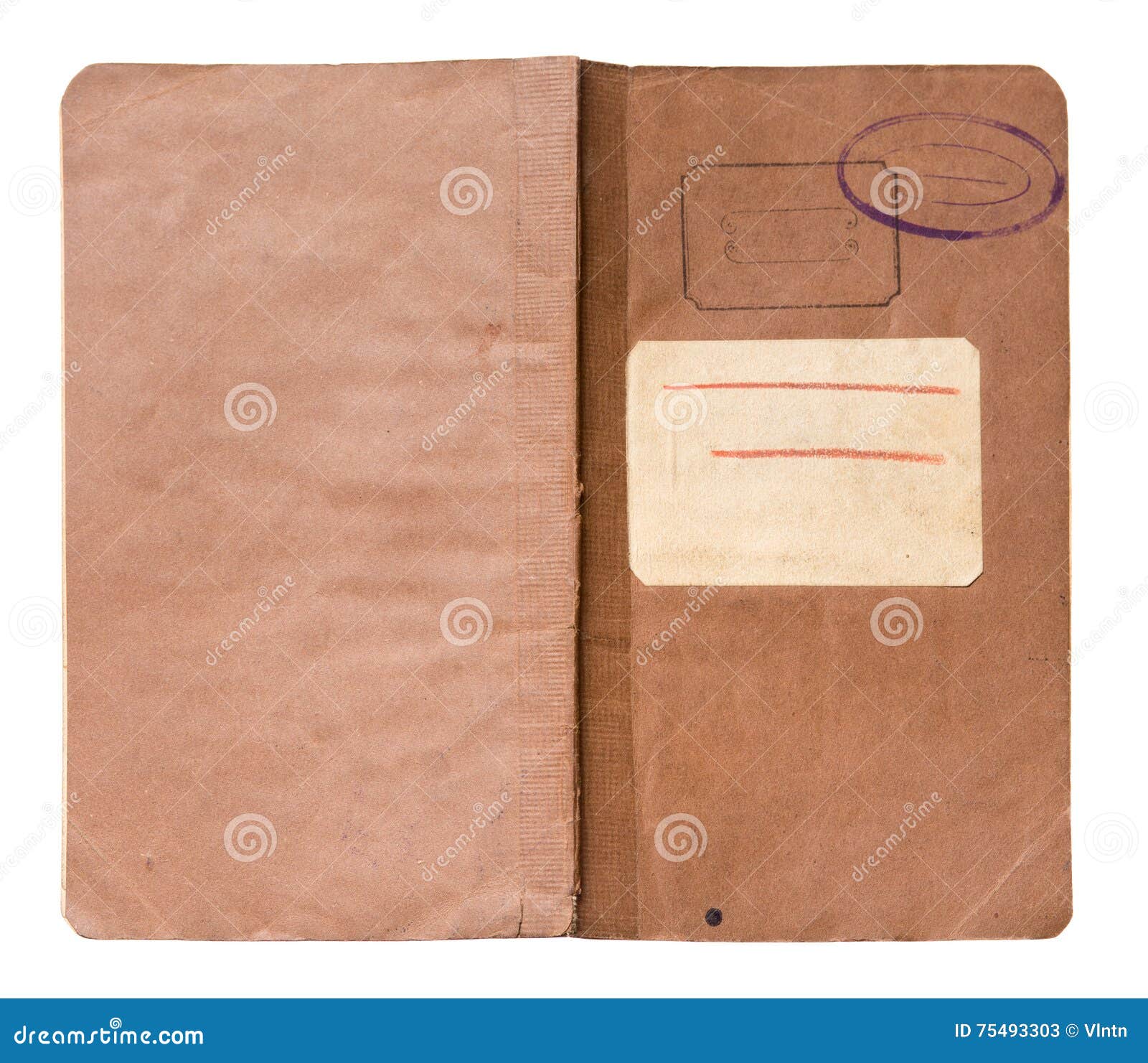Old note book isolated stock image. Image of grunge, notepaper - 75493303