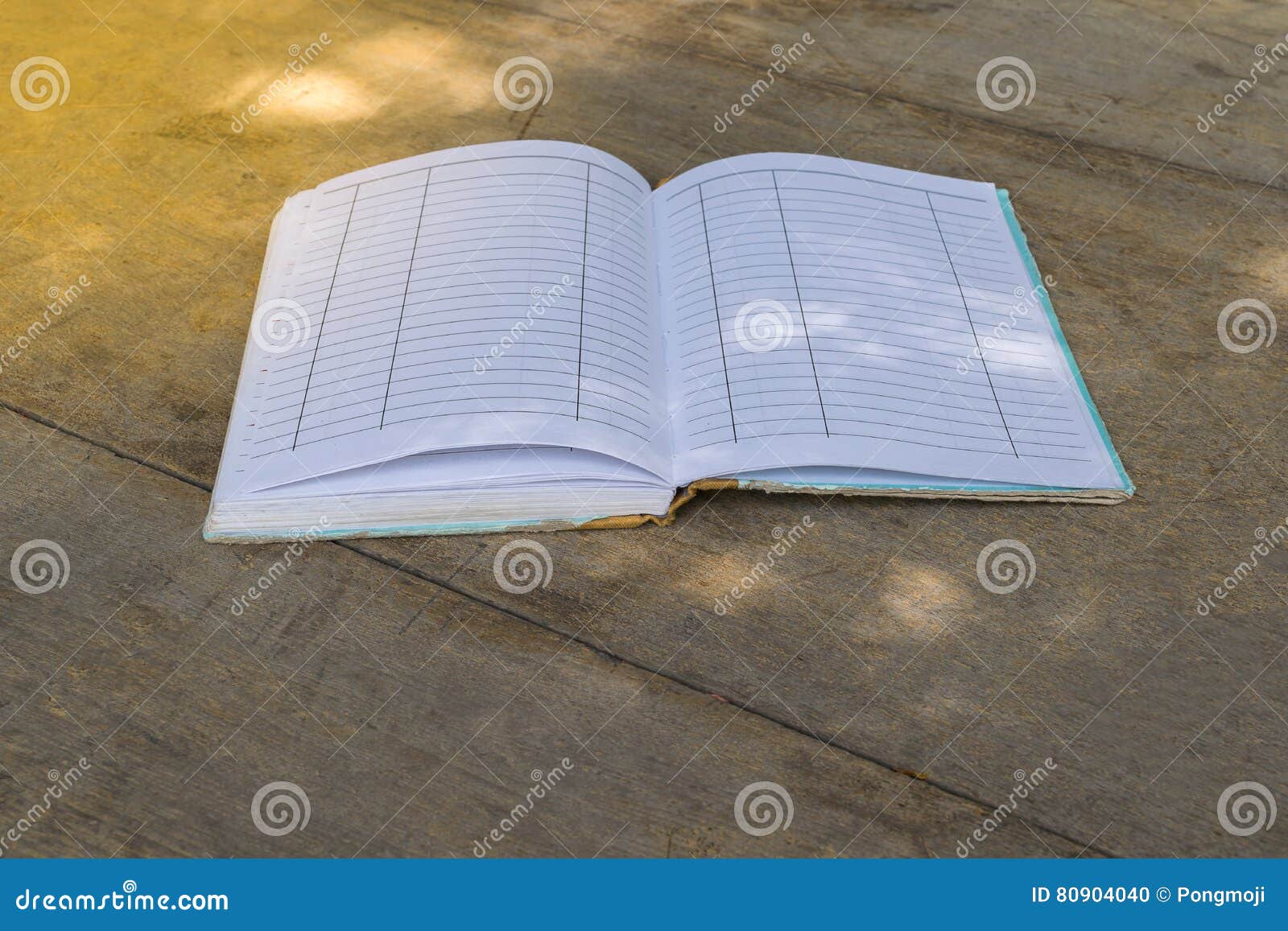 Old Note book on wood stock photo. Image of card, color - 80904040