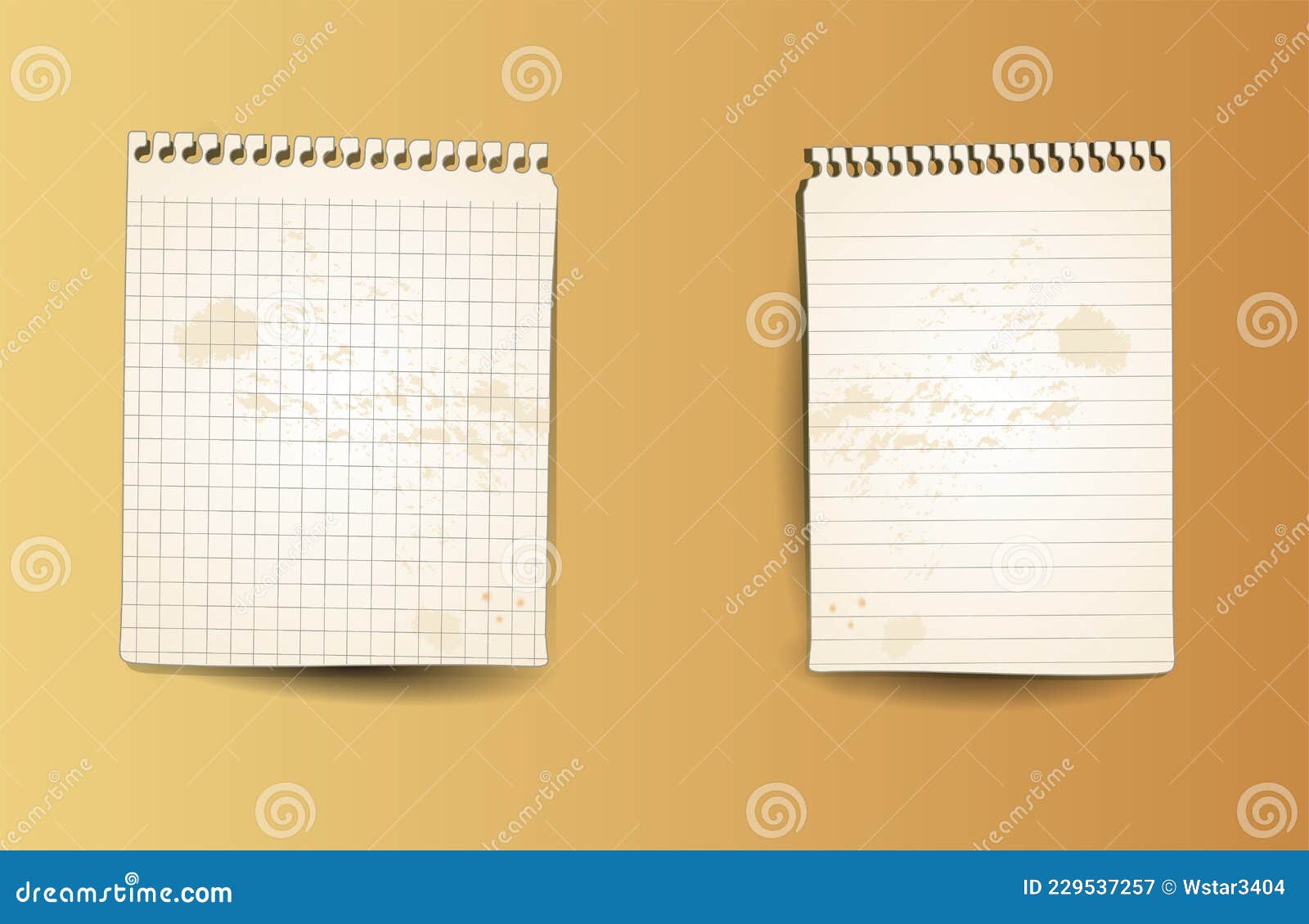 Old Note Paper with Stains on it. Vector Illustration Stock Vector ...