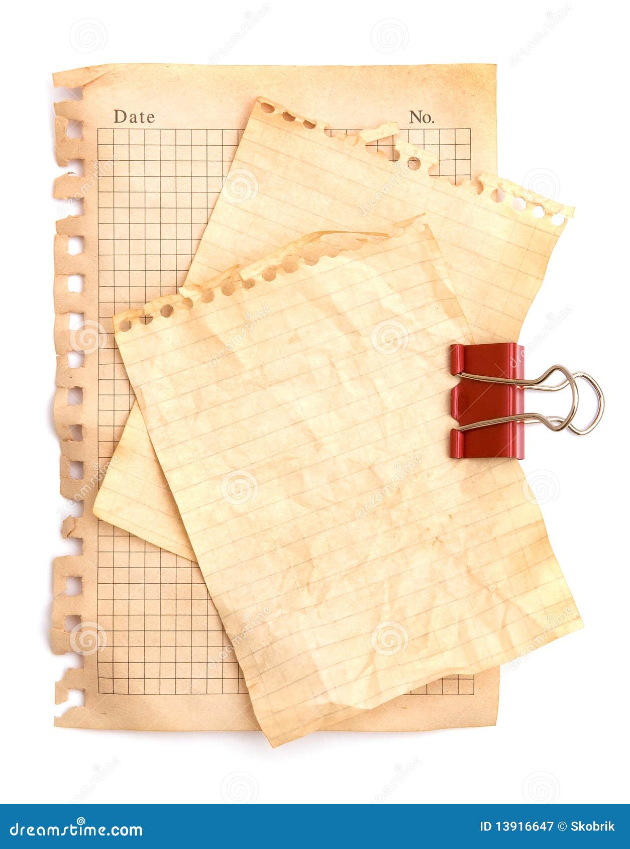 Old note papers stock image. Image of wrinkled, aged - 13916647