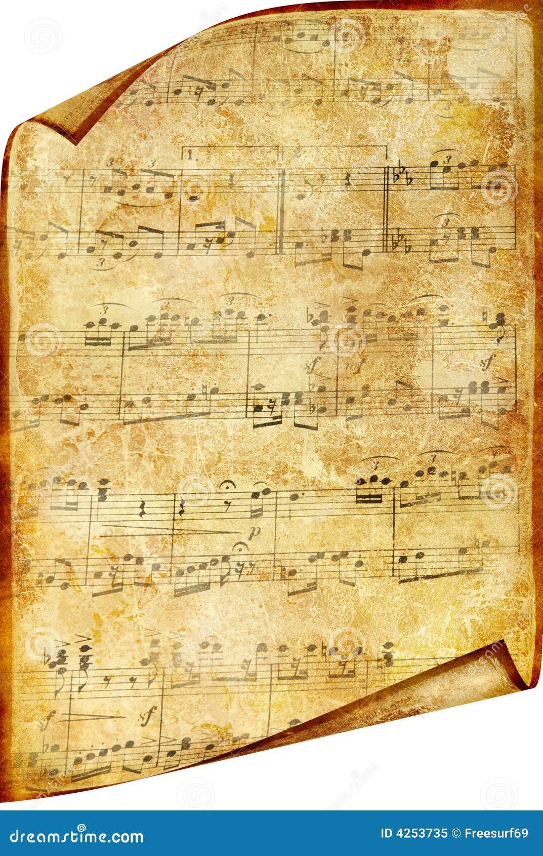 Old note scroll stock illustration. Illustration of border - 4253735