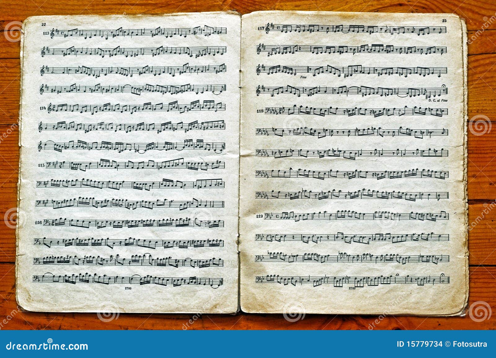 Old Note Sheets on Ancient Table Stock Photo - Image of antique ...