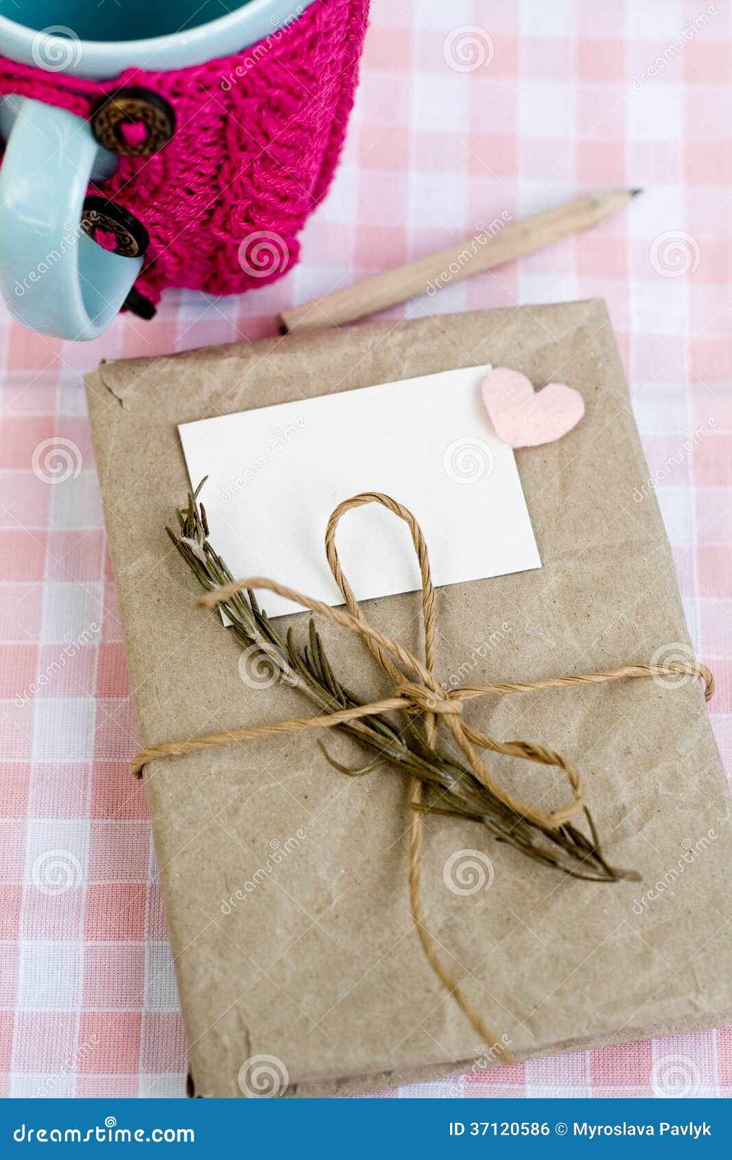 Old Notebook with a Dry Branch of Rosemary for Notes Stock Photo ...
