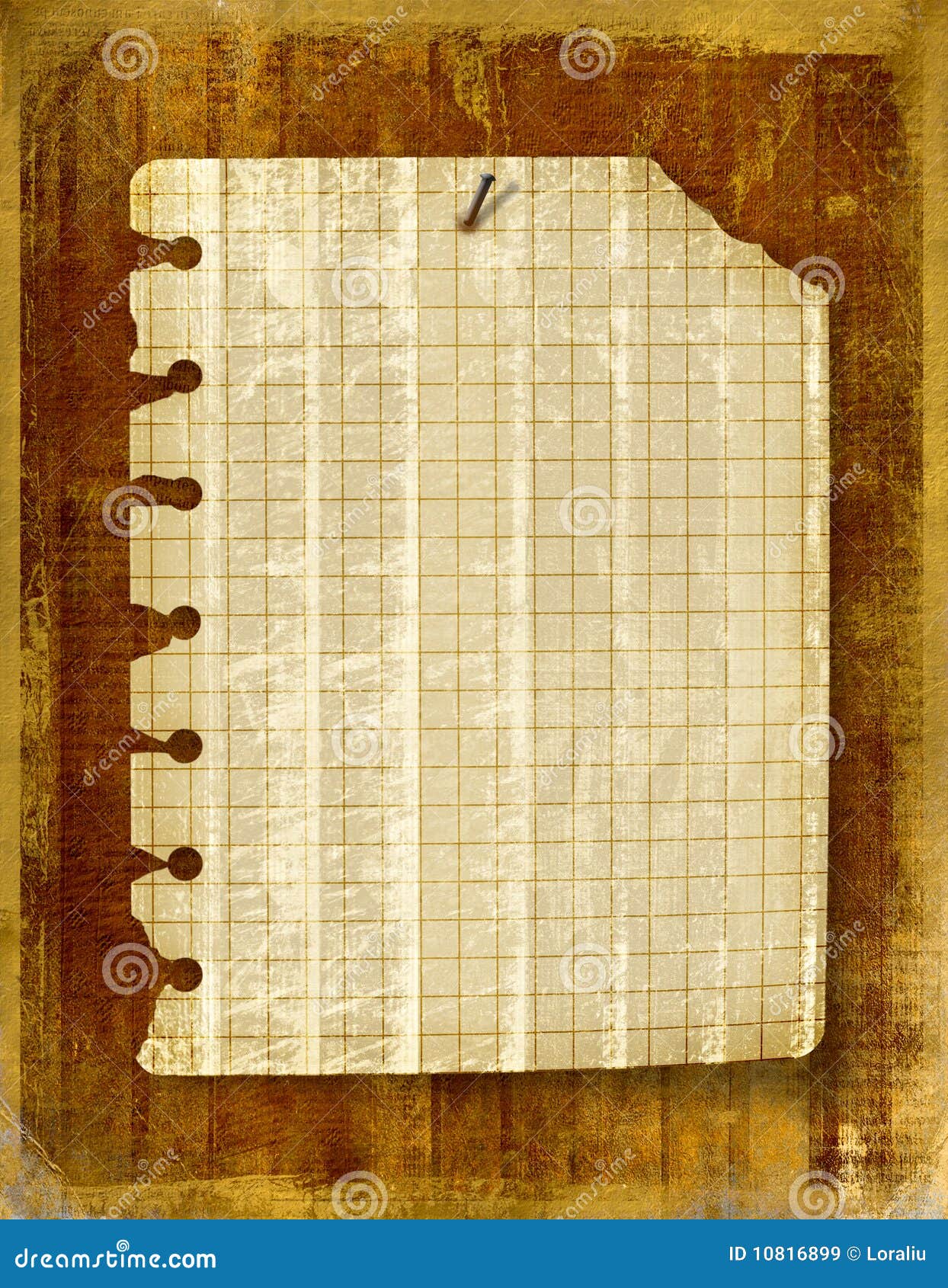 Old Notebook Sheet Attached Royalty-Free Stock Photo | CartoonDealer ...