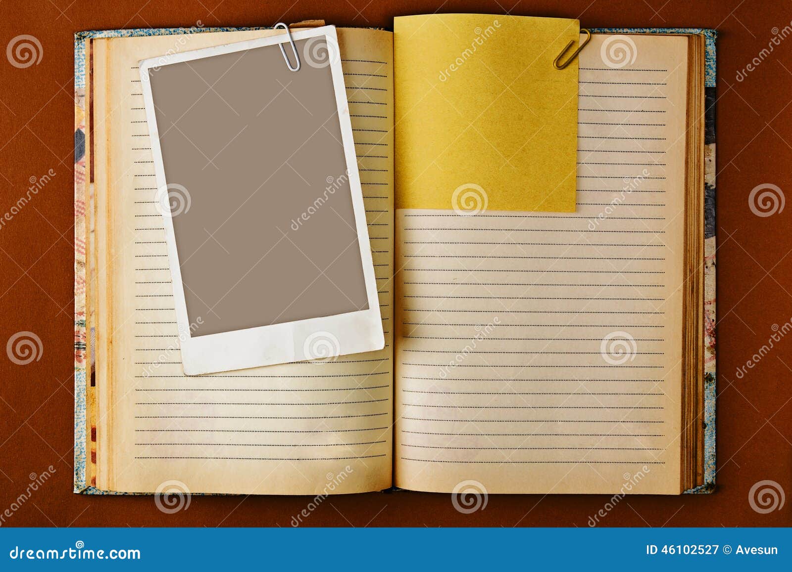 Old Notebook with Stained Pages Design Stock Image - Image of aged ...