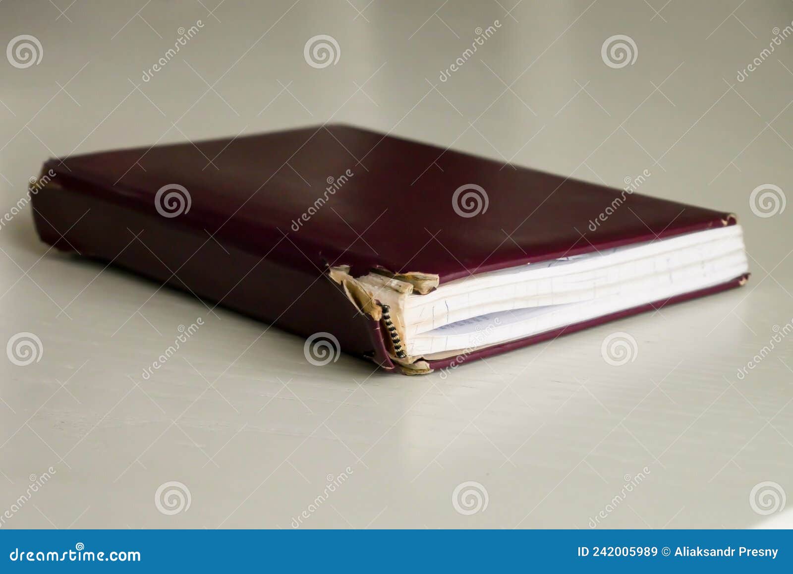 An Old Notebook on the Table Stock Image - Image of decorated ...