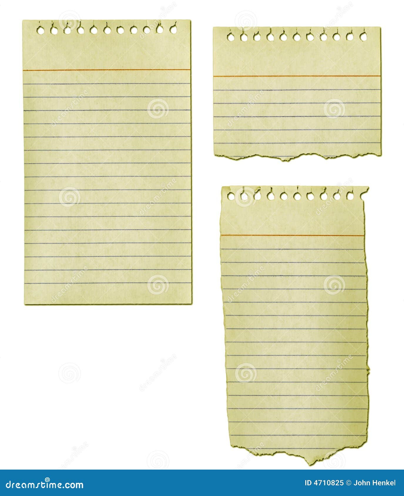 Old Notepad Paper Collection Stock Illustration - Illustration of lined ...