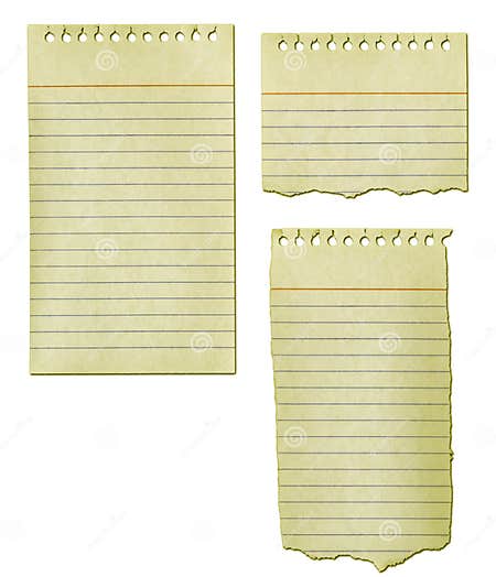 Old Notepad Paper Collection Stock Illustration - Illustration of lined ...
