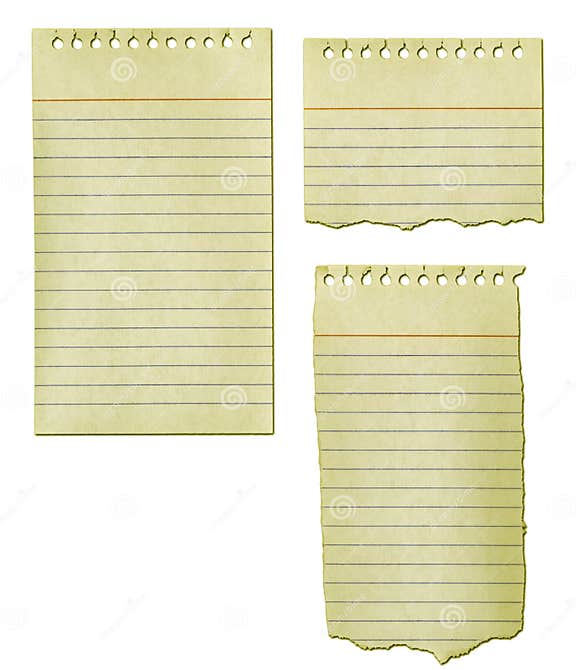 Old Notepad Paper Collection Stock Illustration - Illustration of lined ...