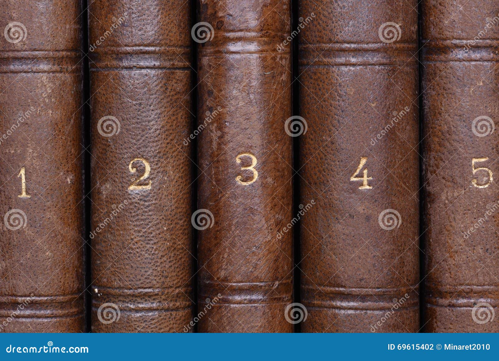 Old Numbered Antique Books stock photo. Image of education - 69615402