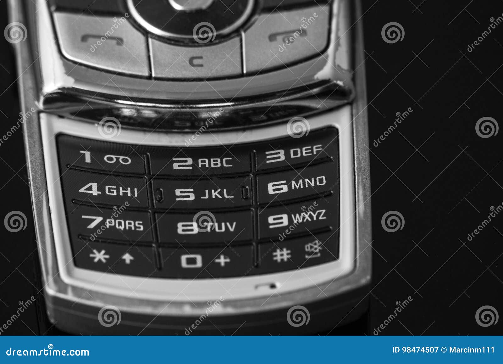 Old numeric cell phone stock image. Image of retro, keypad - 98474507