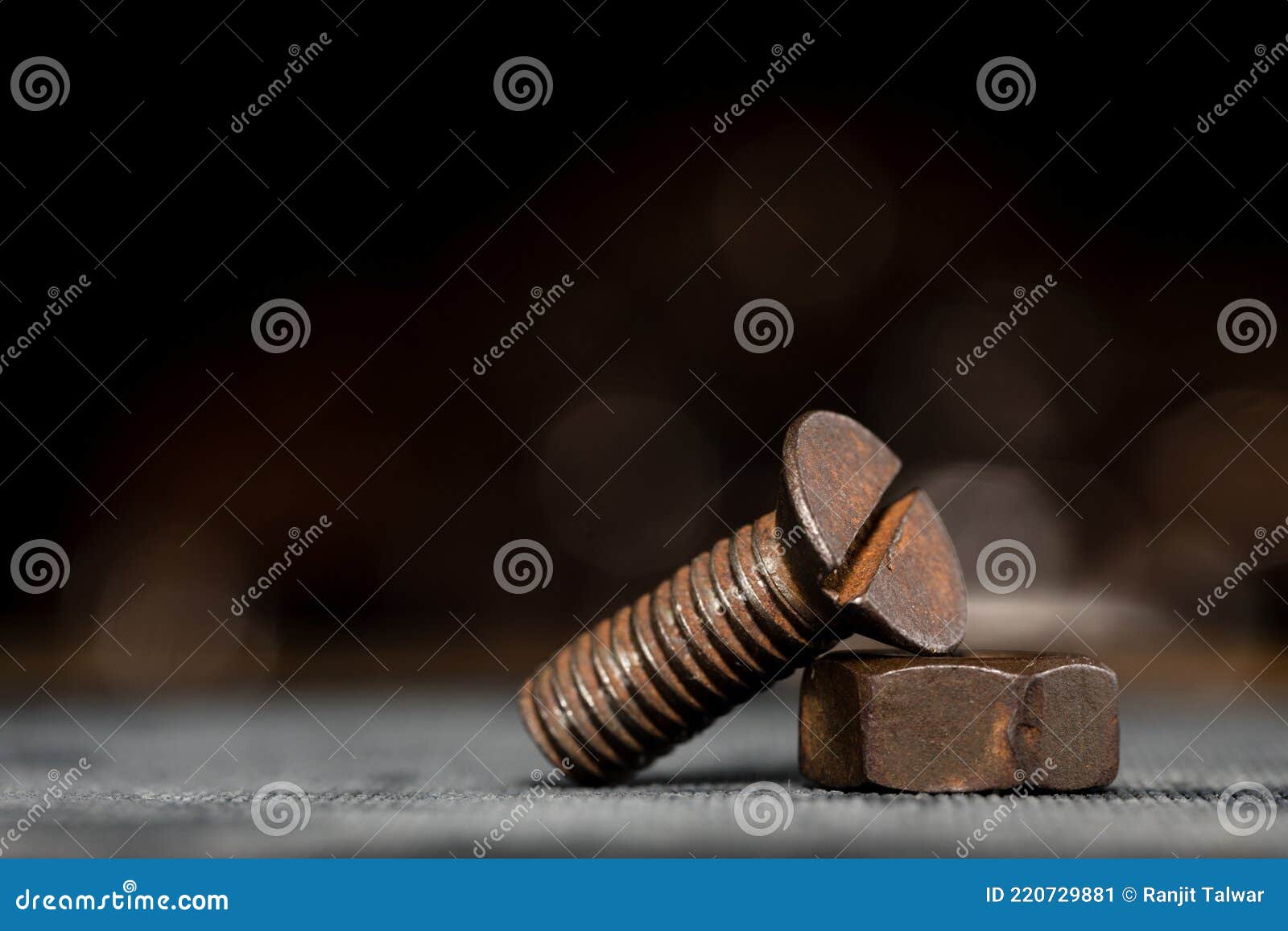 Old Nut and Boalt Resting on Each Other Stock Image - Image of bolt ...