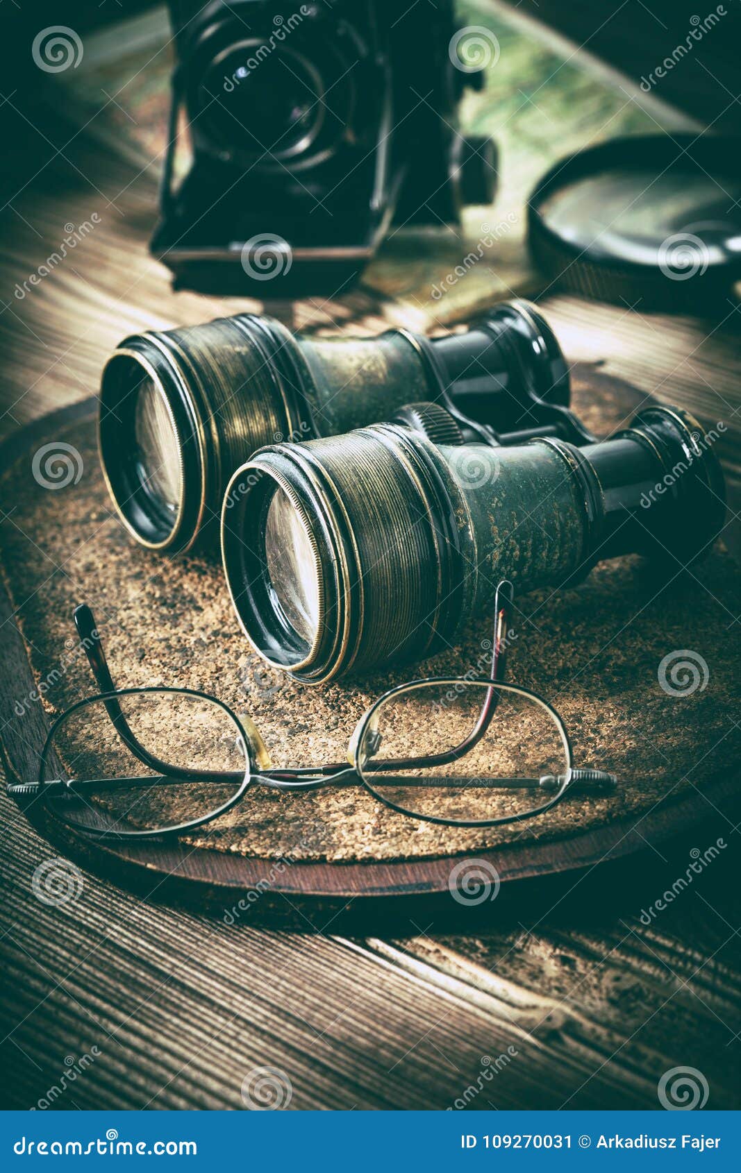 Old objects with lenses stock image. Image of objects - 109270031