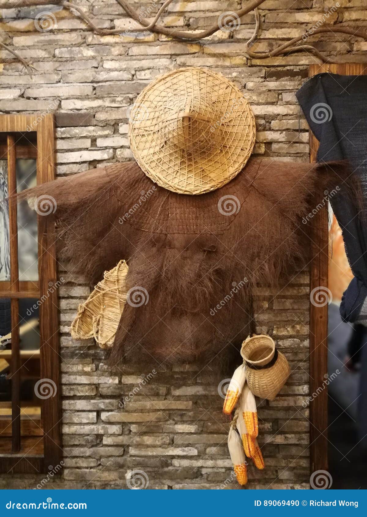 Old Objects for Protecting Rain in the Rain Day Stock Photo - Image of ...