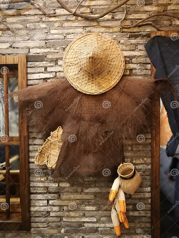 Old Objects for Protecting Rain in the Rain Day Stock Photo - Image of ...