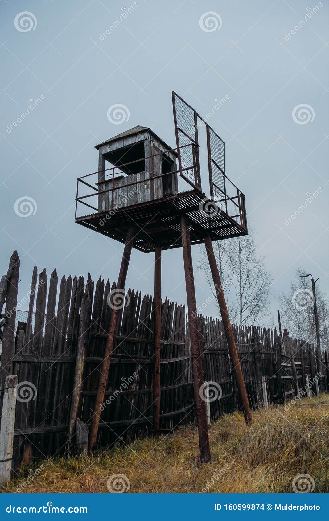 Old Observation Tower in Abandoned Soviet Russian Prison Complex Stock ...