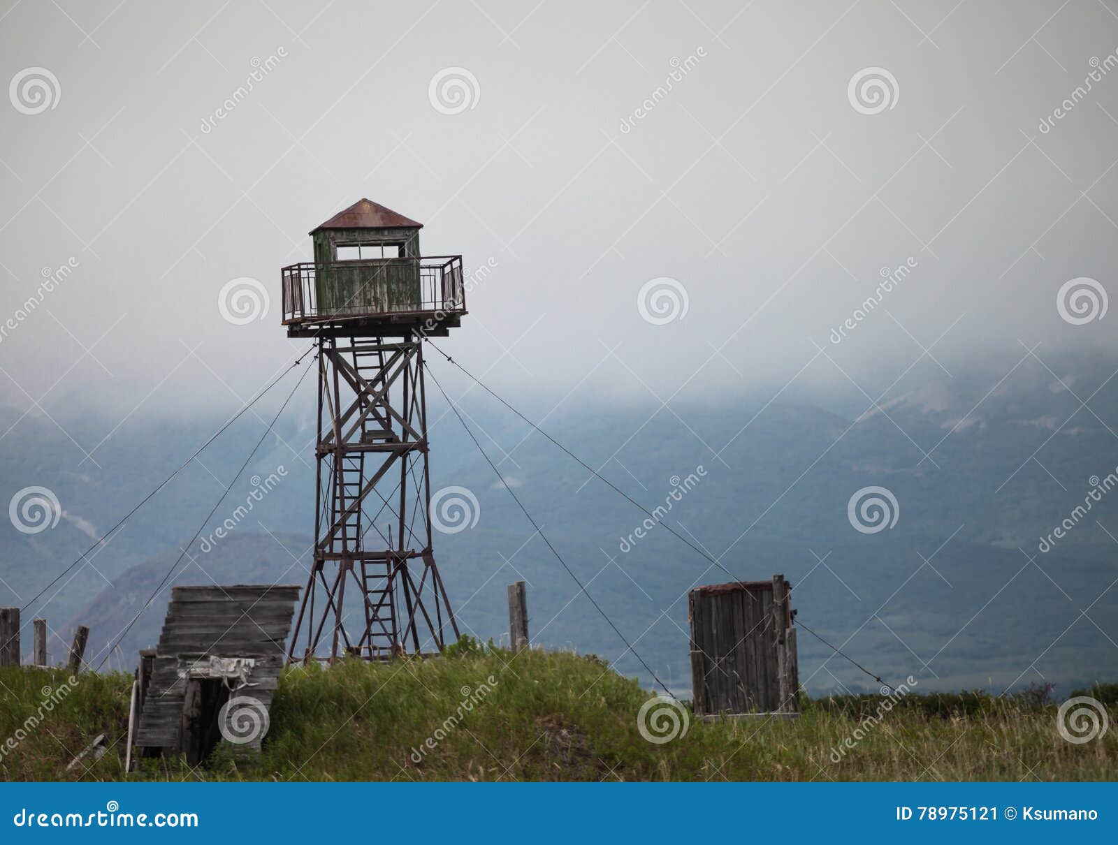 Old observation tower stock image. Image of building - 78975121