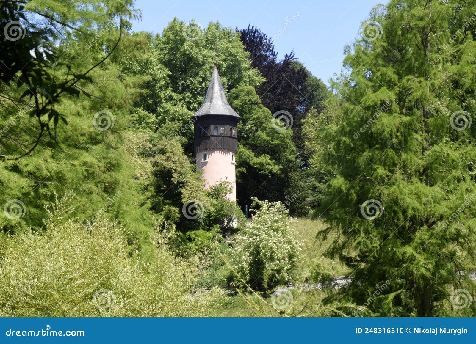 An Old Observation Tower on the Mountainside. Stock Photo - Image of ...