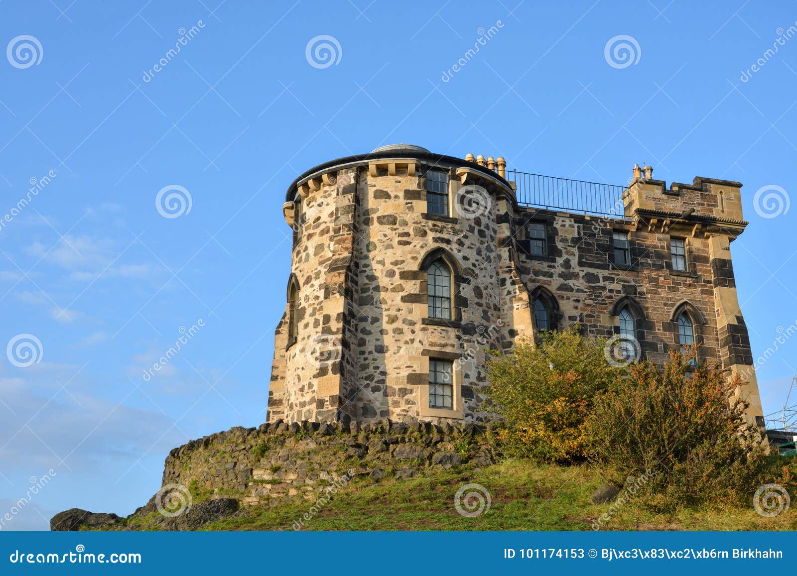 Old Observatory House on Calton Hill in Edinburgh Stock Image - Image ...