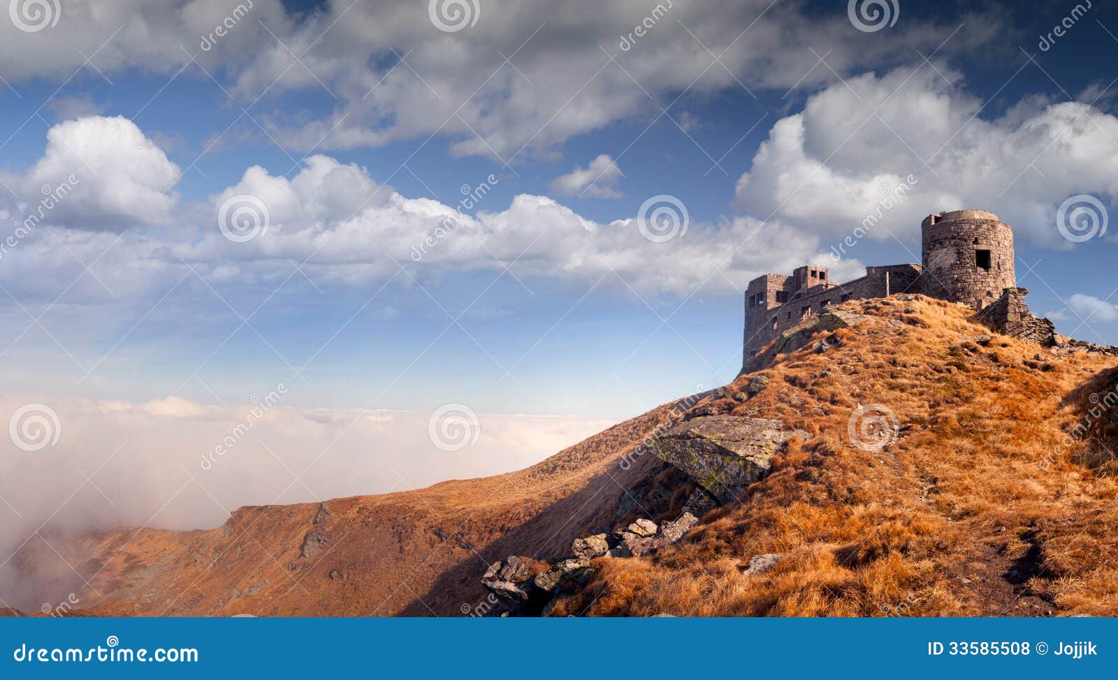The Old Observatory on Mount Pip Ivan in Carpathians Stock Photo ...