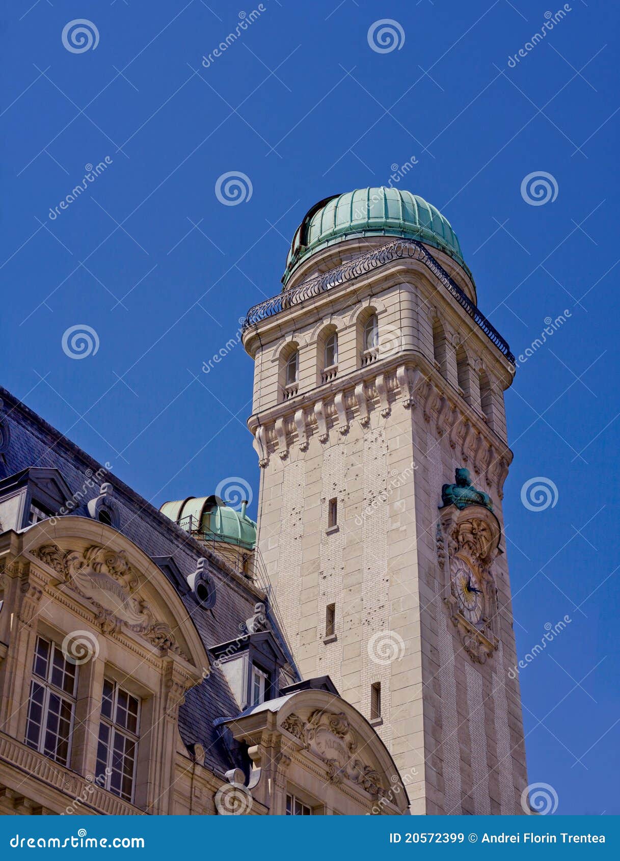 Old observatory tower stock image. Image of french, roof - 20572399
