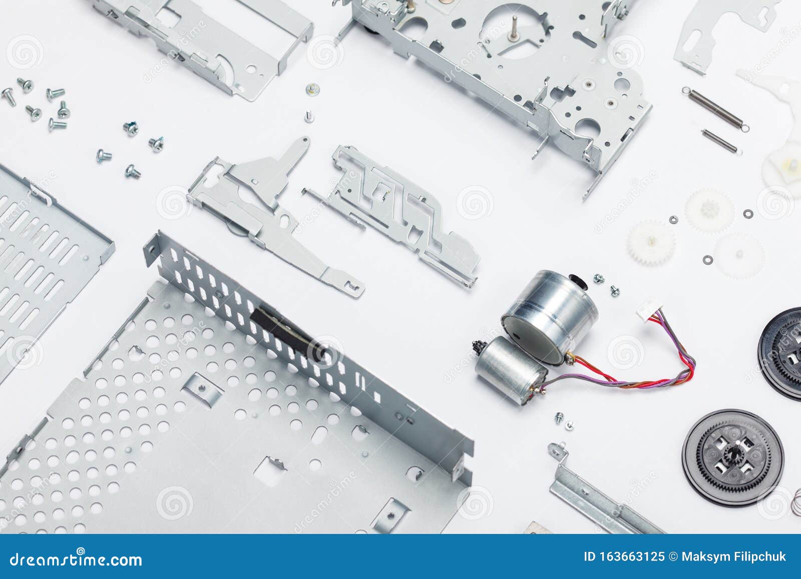 Old Obsolete Electronics Disassembled Stock Image - Image of ...