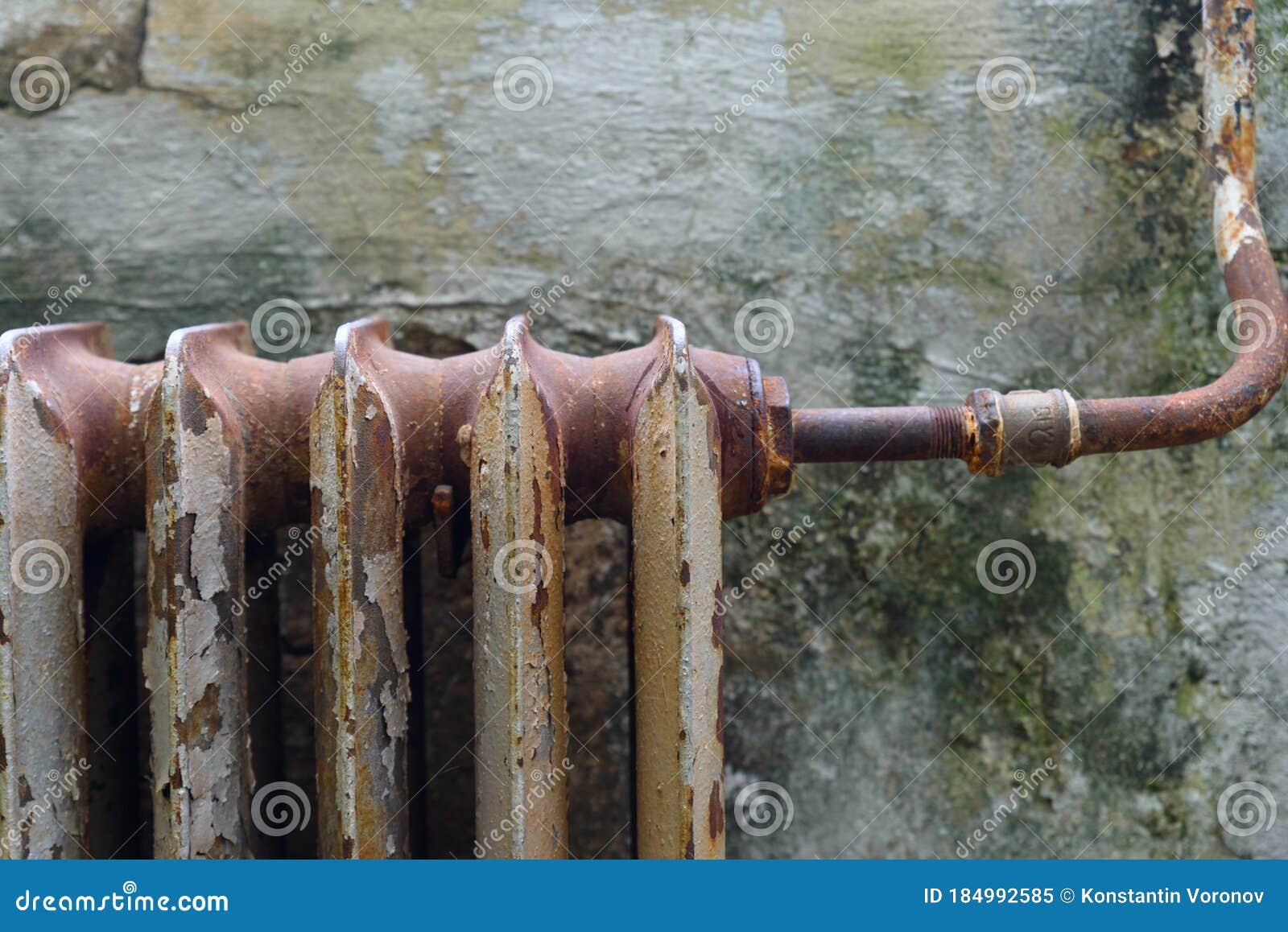 Old Obsolete Rusty Radiator. the Problem of Winter House Heating Stock ...
