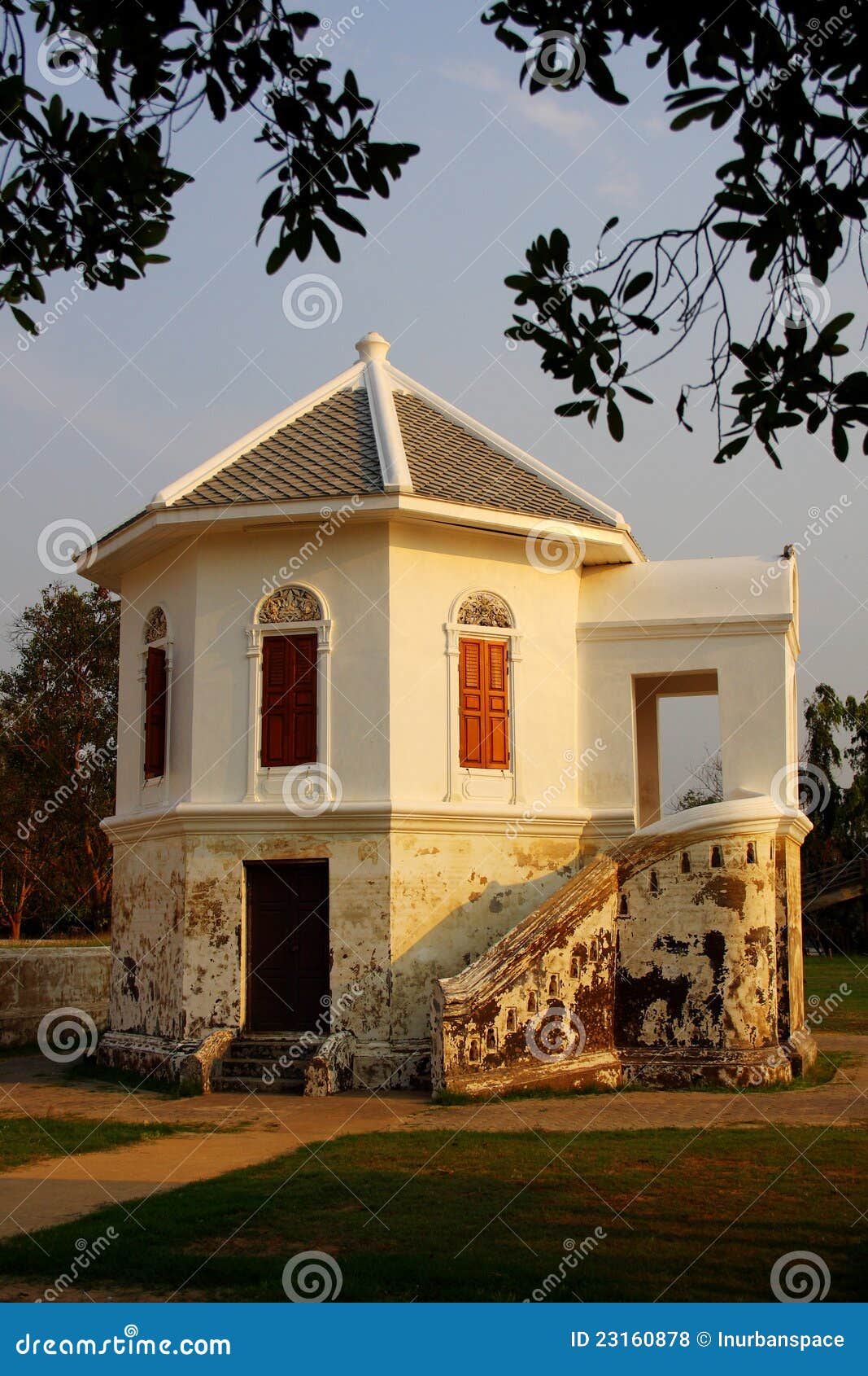 Old octagon castle stock photo. Image of pavilion, reconstruction ...