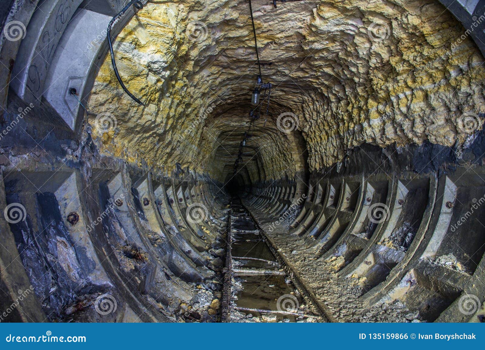 Old Odessa catacombs stock photo. Image of factory, earth - 135159866