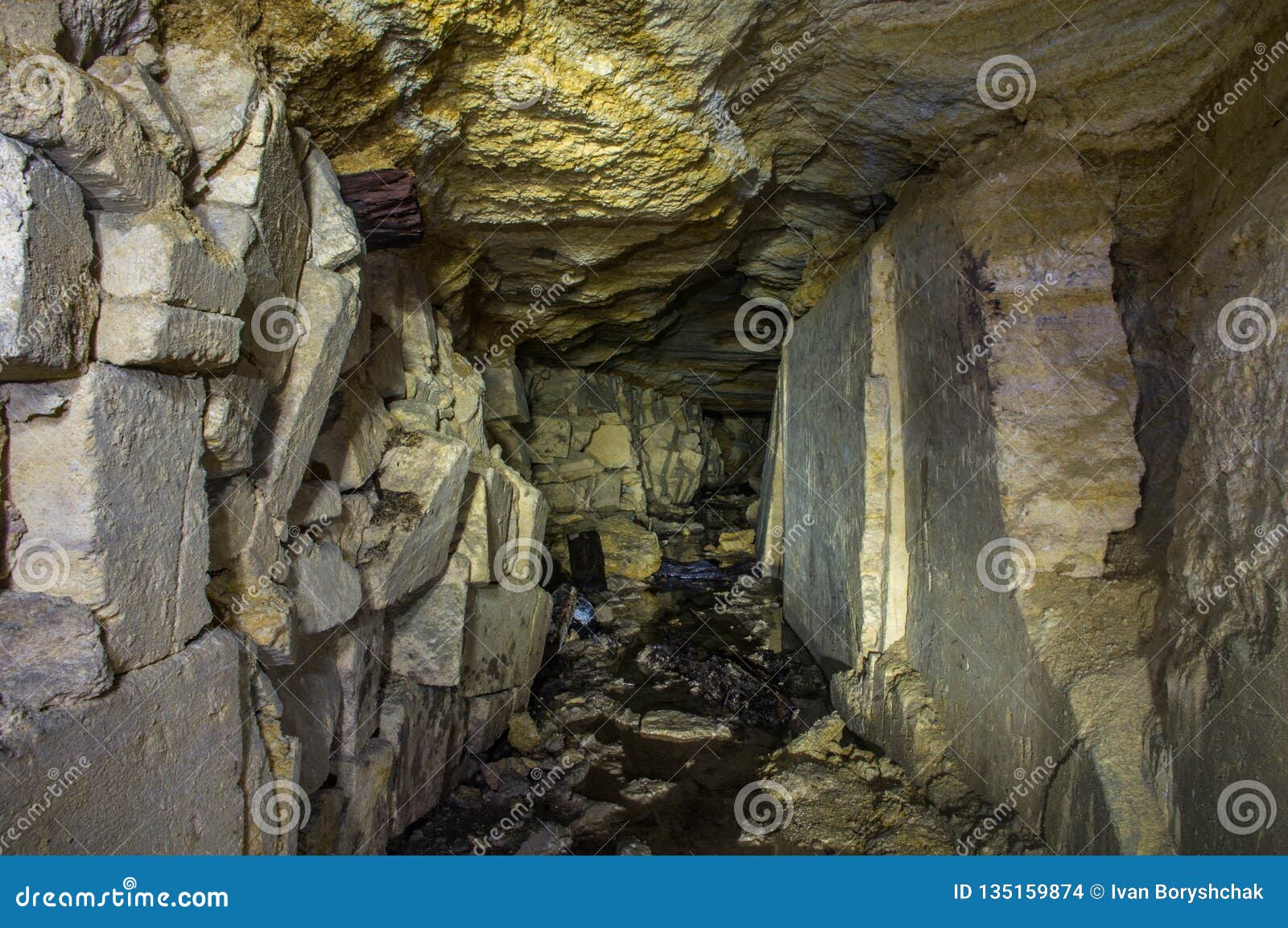Old Odessa catacombs stock photo. Image of artificial - 135159874