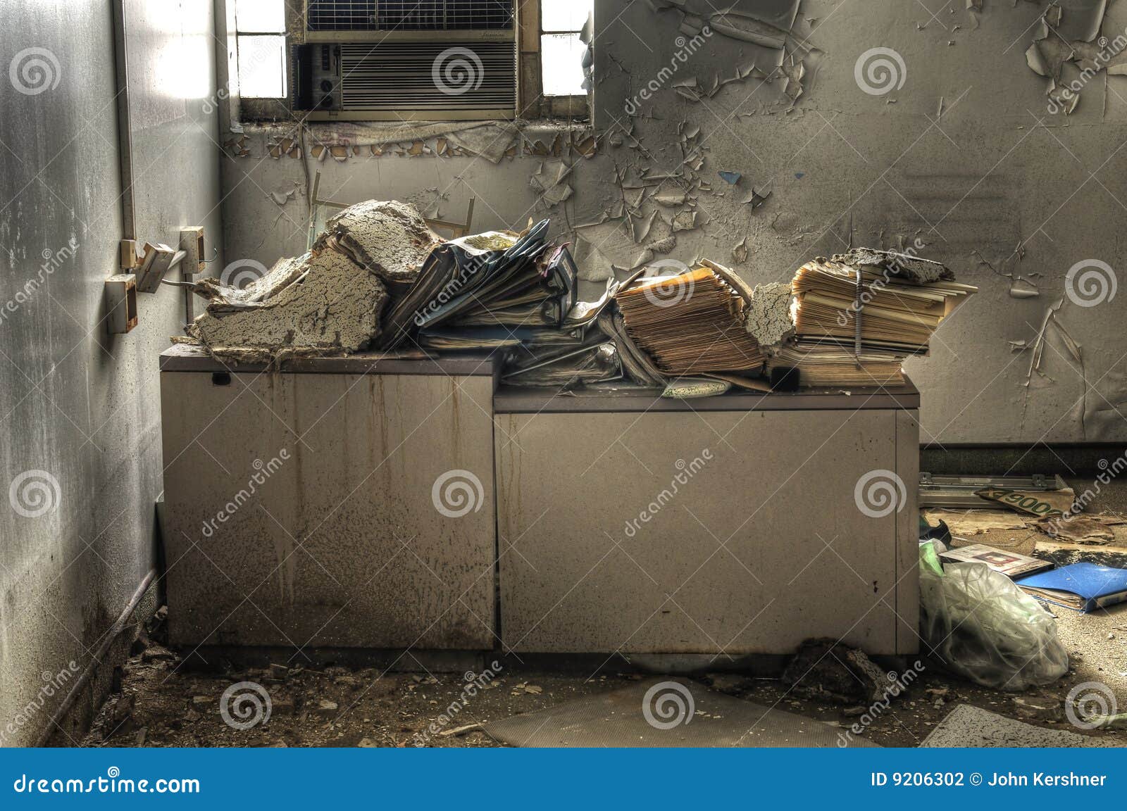 Old Office Desk stock photo. Image of backlit, deteriorated - 9206302