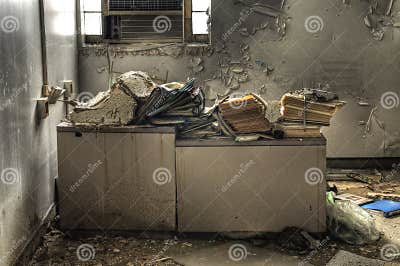 Old Office Desk stock photo. Image of backlit, deteriorated - 9206302