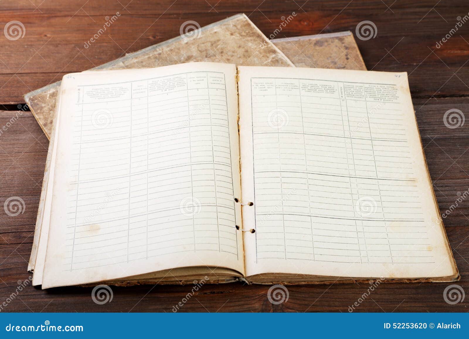 Old Office Notebook on Table Stock Photo - Image of business, education ...