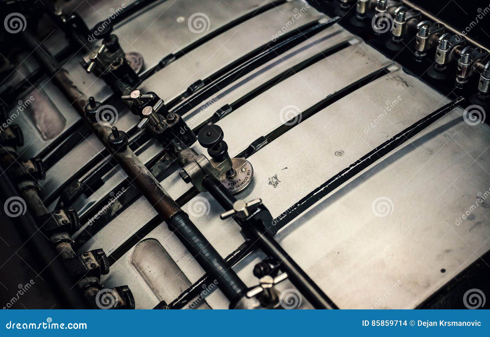 Old Offset Machine stock photo. Image of machine, analog - 85859714