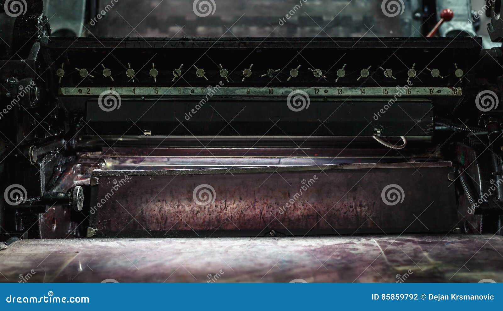 Old Offset Machine stock photo. Image of business, professional - 85859792