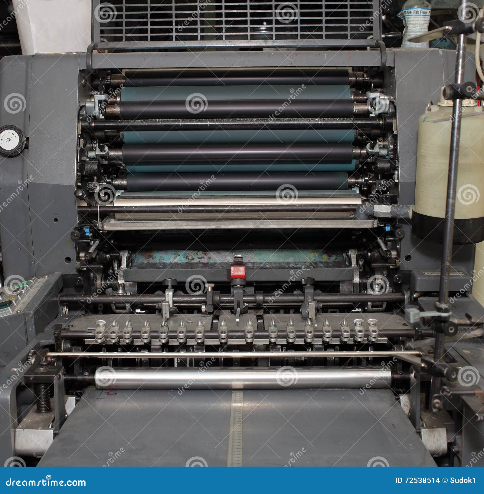 Old Offset Machine in Printing Workshop Stock Photo - Image of dirty ...