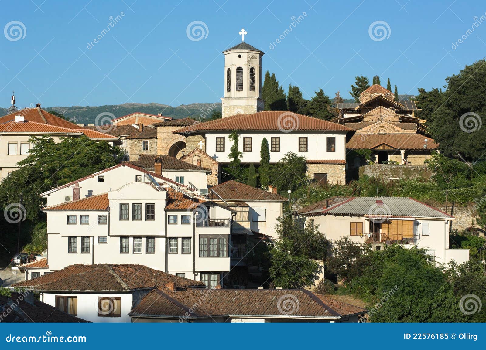Old Ohrid, Republic of Macedonia Stock Image - Image of campanile ...