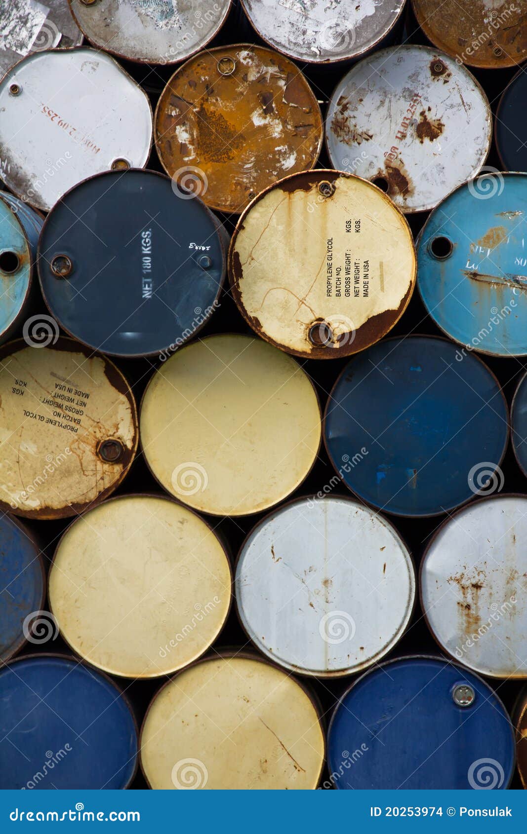 Old oil barrels stock photo. Image of drum, ecology, empty - 20253974