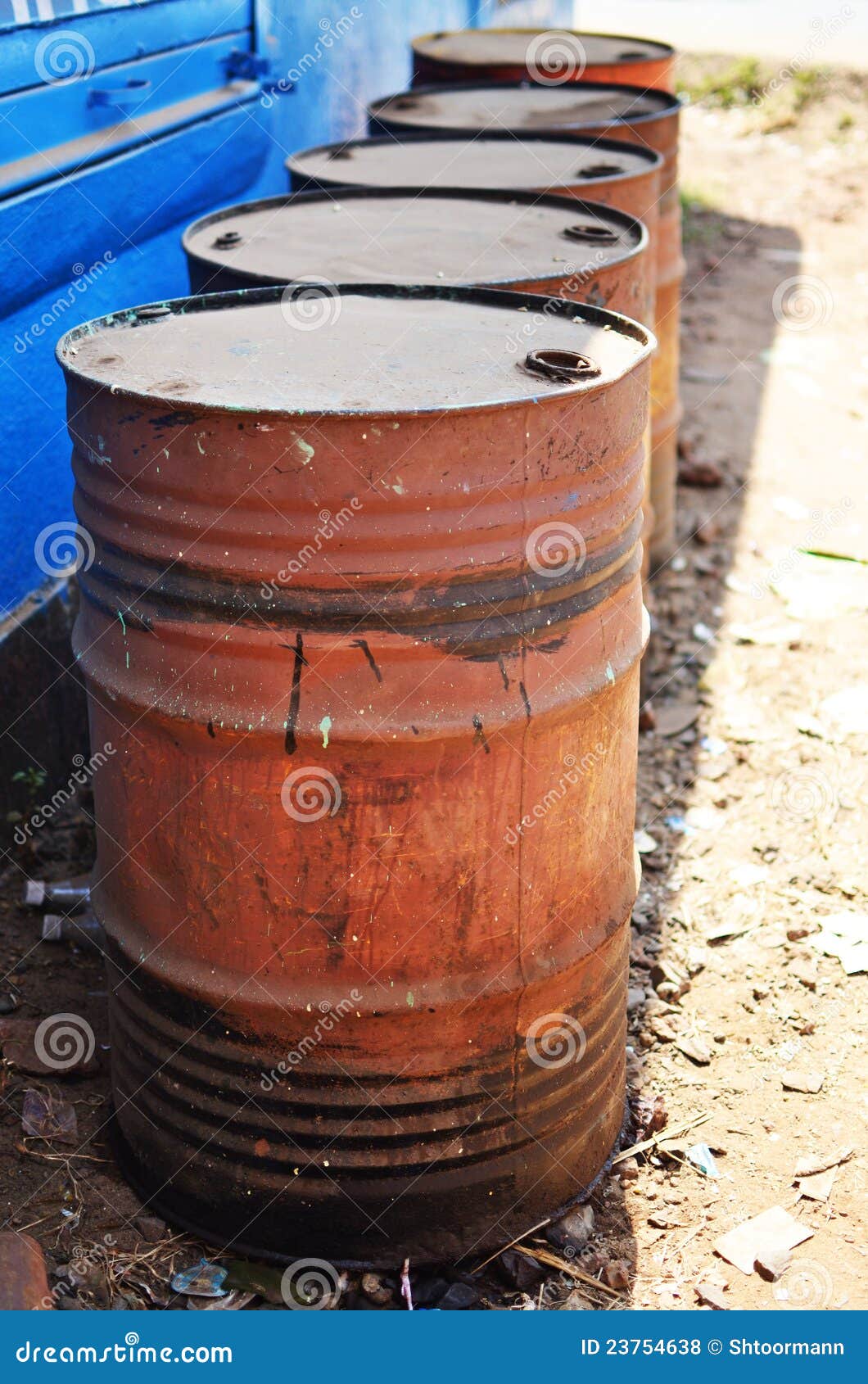 Old Oil Barrels Royalty Free Stock Photos - Image: 23754638