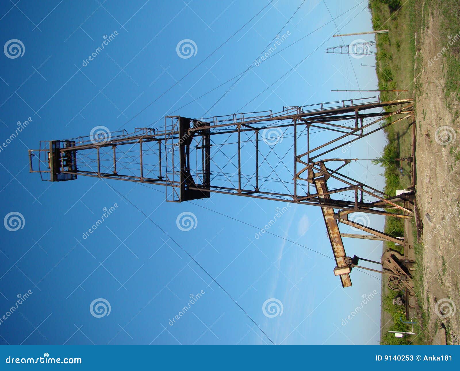 Old Oil extractor stock image. Image of hills, manufacture - 9140253