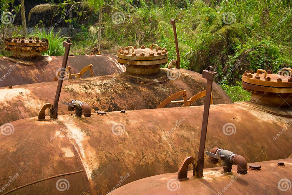 Old oil tank.2 stock photo. Image of dirty, yell, power - 30035010