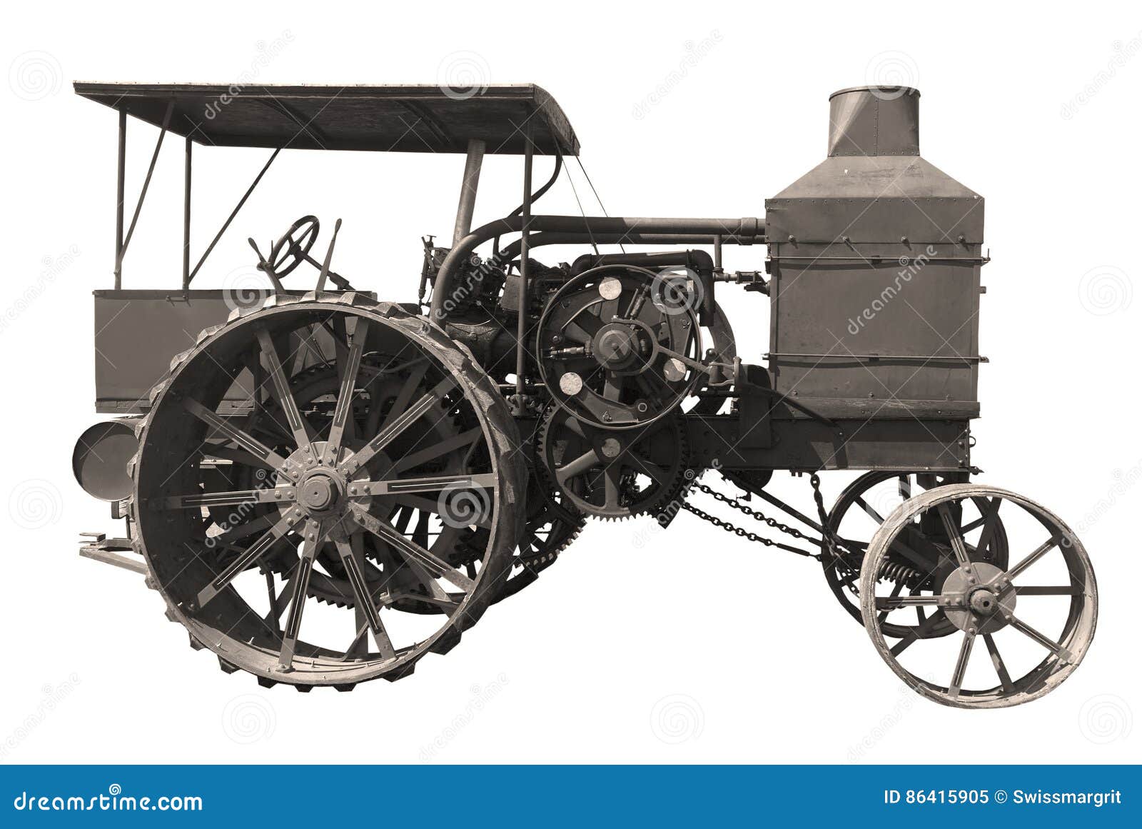 Old Oil pull tractor stock image. Image of industrial - 86415905