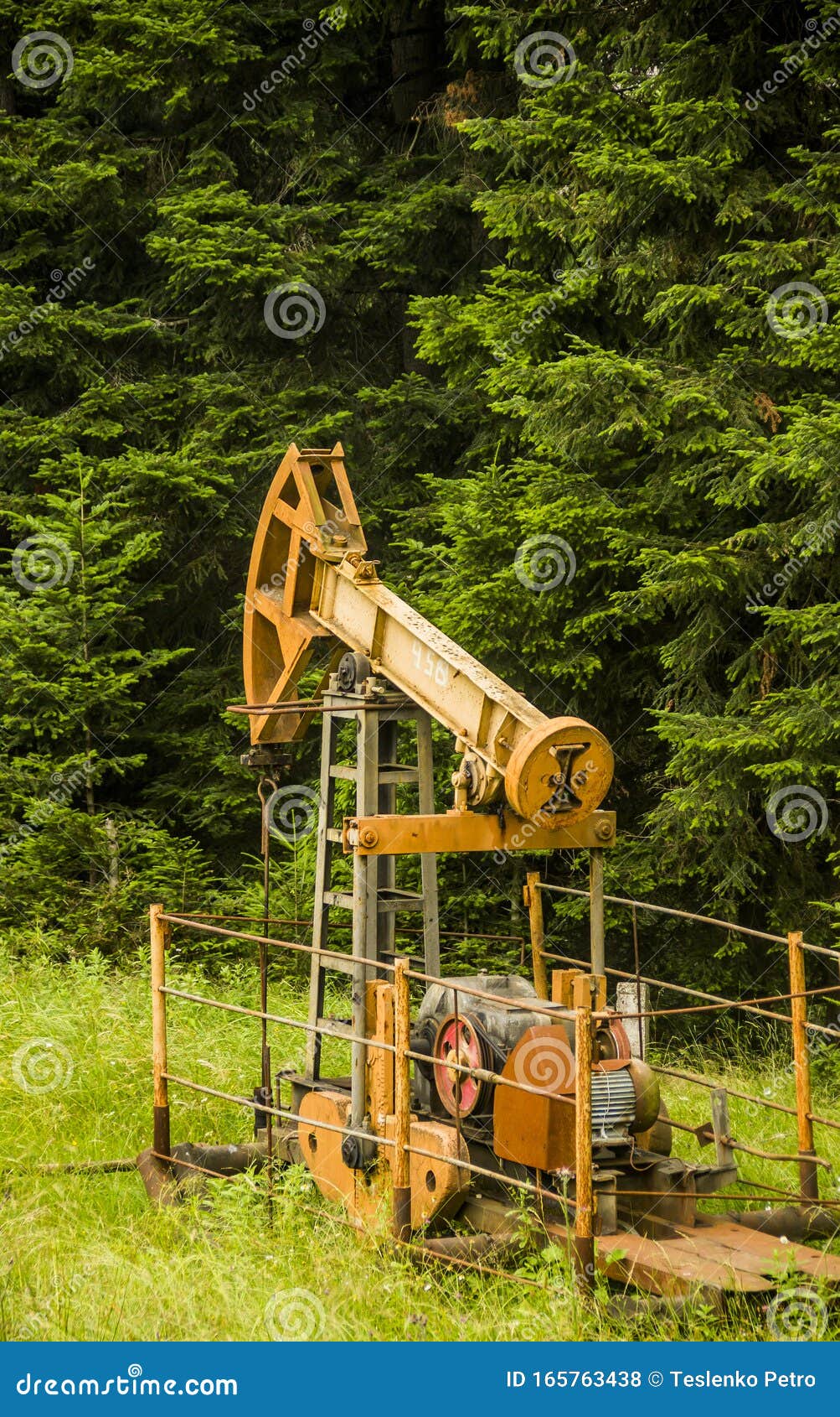 Old oil pump stock photo. Image of pump, extraction - 165763438