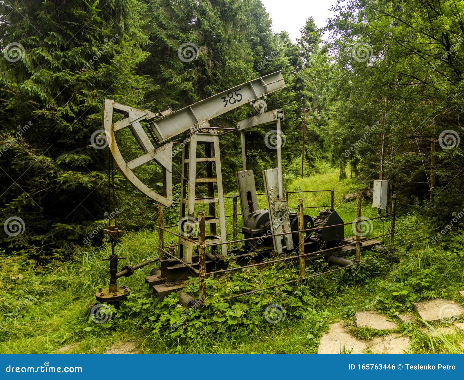 Old oil pump stock photo. Image of power, machine, mineral - 165763446